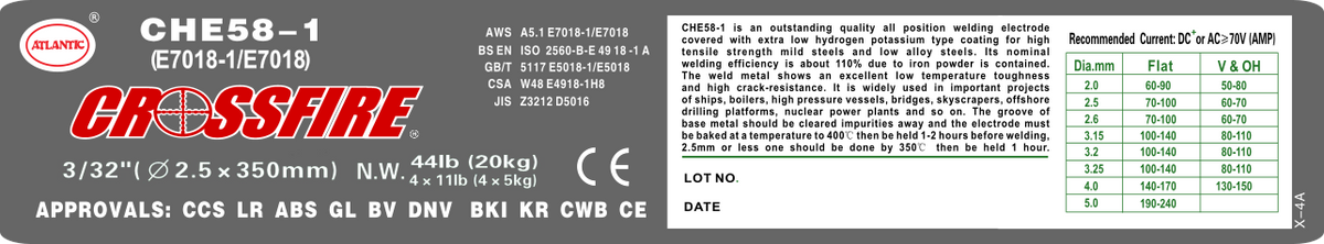 7018 Mild Steel Electrode - 3/32in - Stick Welding Rods – Crossfire Welders